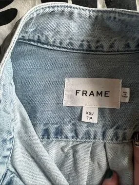 Frame Denim | Tops | Frame Denim Light Blue Puff Sleeve Chambray Blouse ...
